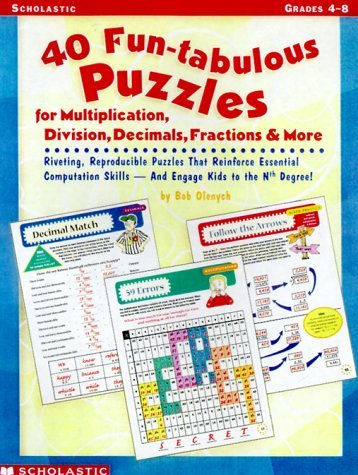 40 Fun-Tabulous Puzzles for Multiplication, Division, Decimals ...