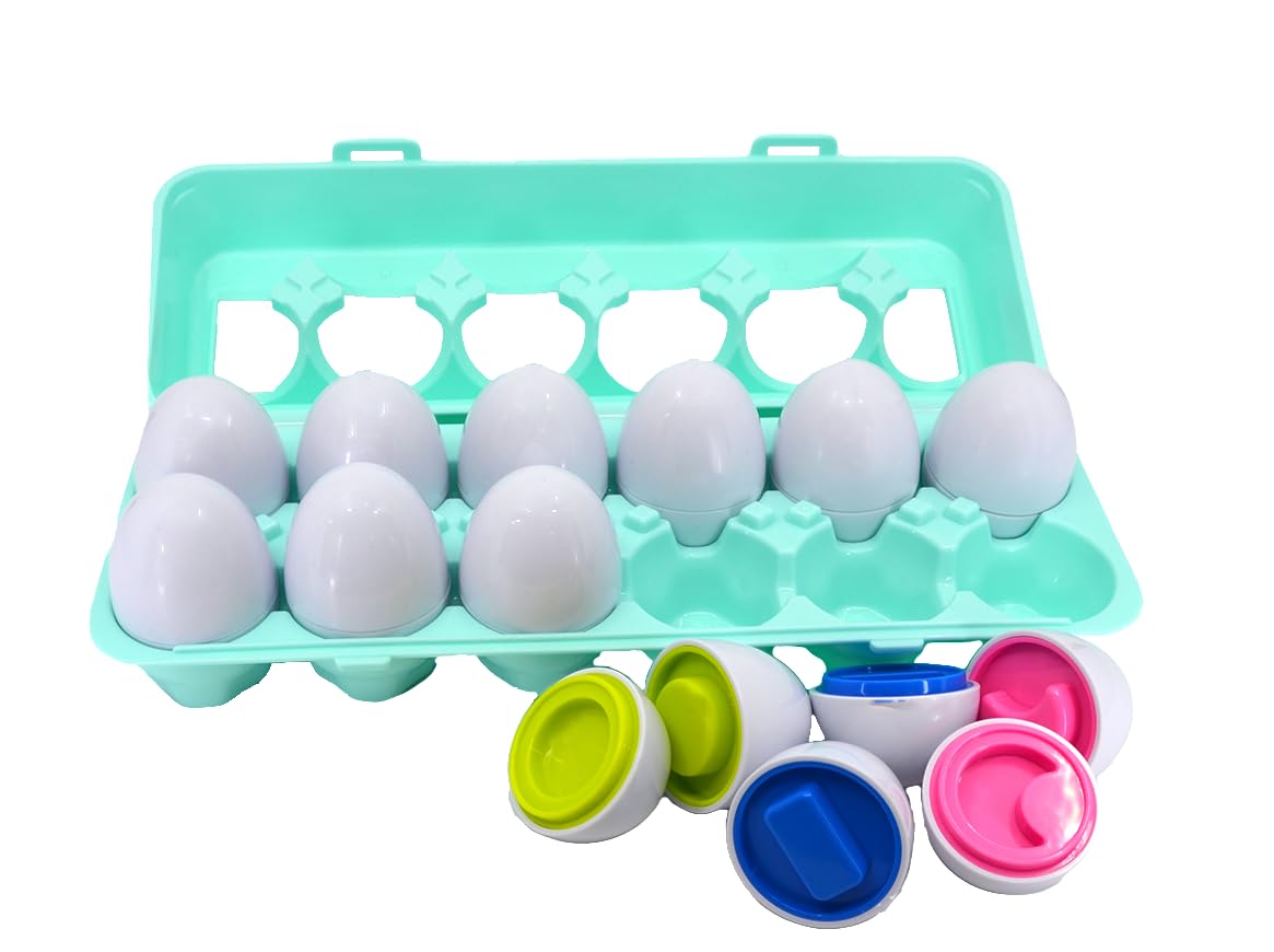 Storm&Lighthouse 12x Sorting and Colour Matching Eggs Easter Plastic ...