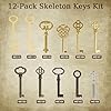 Amazon.com: 12-Pack Skeleton Keys Set, Universal Hollow and Solid Brass ...