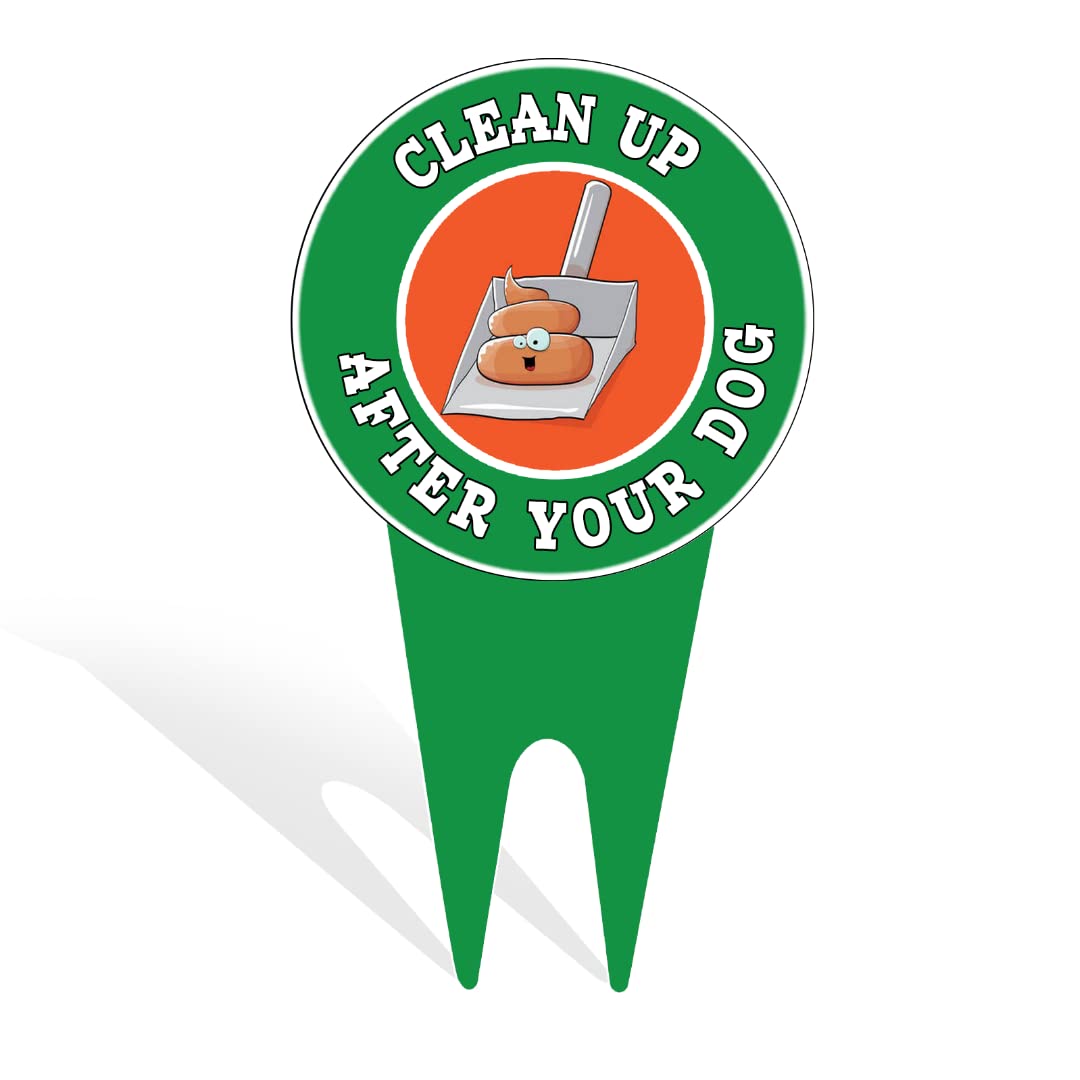 Snapklik.com : Clean Up After Your Dog Signs Metal Dog Sign,Dog Stake ...