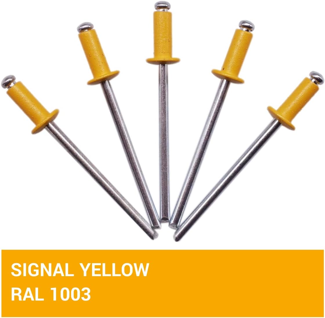 (Pack of 100 pcs) Painted Blind Rivets 3.2 x 8 mm, Dome Head, DIN 7337 ...