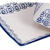 Nicola Spring Hand Printed Butter Dish with Lid - 18.5x12cm - Navy ...