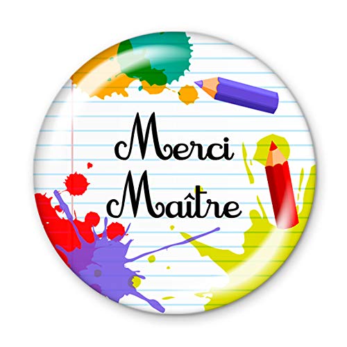 COLLEEN ILLUSTRATIONS Magnet 56mm Merci maître : Amazon.fr: Produits ...