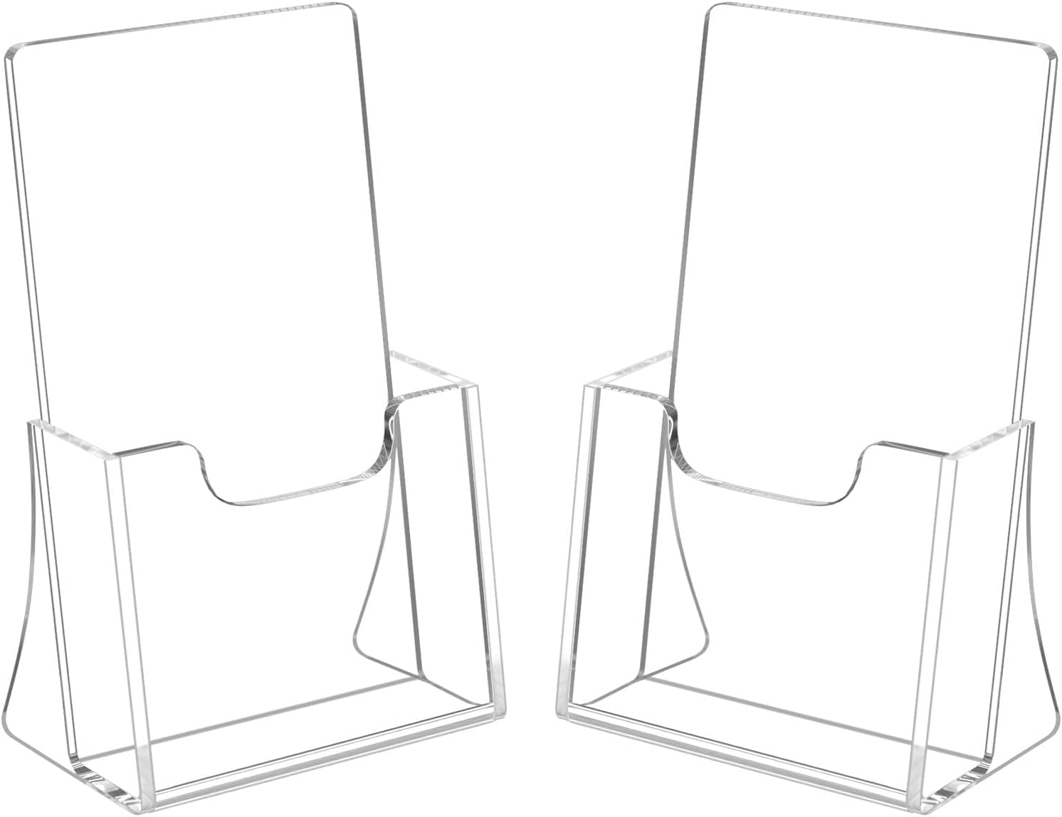 Amazon.com : NIUBEE 2-Pack Acrylic Brochure Holder 4‘’ , Clear Brochure ...