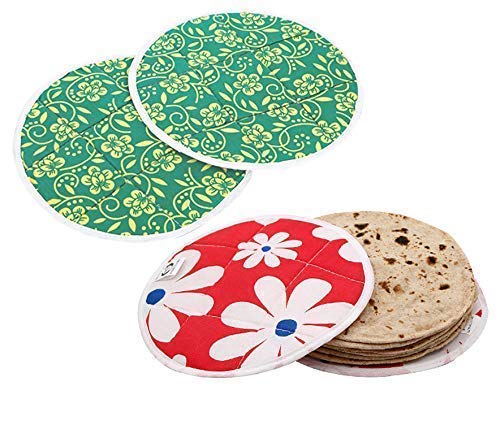 CREATIVE INNOVATIONS Cotton Round Traditional Multicolour Roti Cover ...