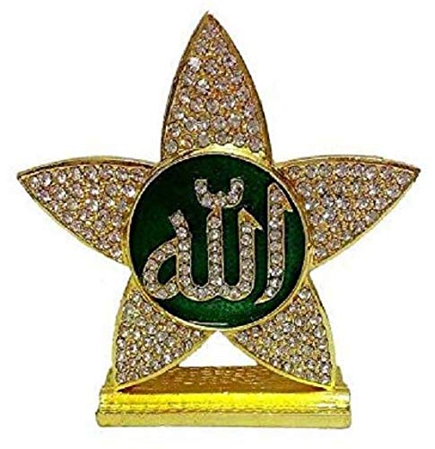 LOVE KART Gold Plated with Stone Islamic Religious Symbol Allah Idol ...