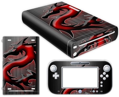 Amazon.com: Vinyl Decal Skin Sticker Cover for WII U Console-dragon ...