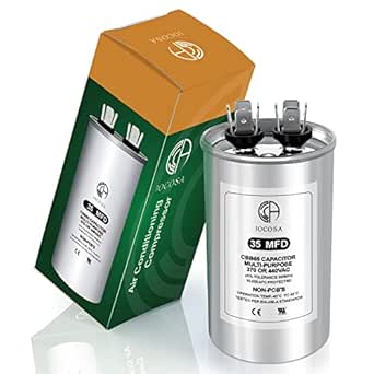 JOCOSA 35 MFD AC Capacitor 370 440 VAC 50/60Hz 35uf CBB65 Round Run Start Capacitor for ...