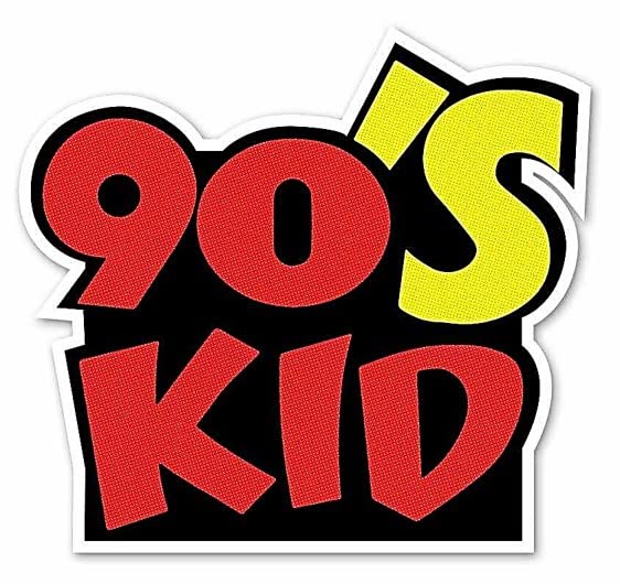 UNIq Funky 90's Kid Stylish Glossy Finish Decal Sticker for Car Bike ...