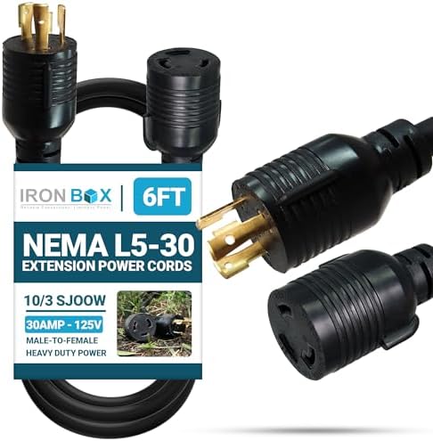 Amazon.com: IronBox Electric - Heavy Duty NEMA L5-30 Extension Power ...