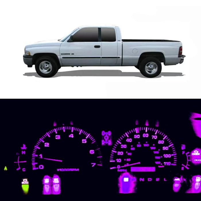 Buy WLJH Pink Purple Instrument Panel Gauge Cluster Dash Light Bulbs ...