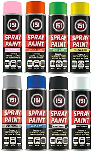 SuperGift.com 8 Cans Gloss Finish 400ml Multipurpose Aerosol Spray ...