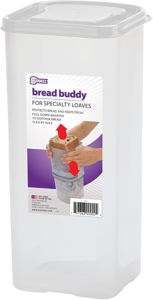 Amazon.com: Buddeez Bread Buddy for Small Specialty Loaves, Bread Box ...