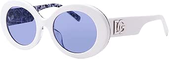Amazon.com: Dolce & Gabbana Sunglasses DG 4448 F 337155 White On Blue ...
