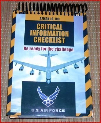 AFMAN 10-100: Critical Information Checklist: Unknown: Amazon.com: Books