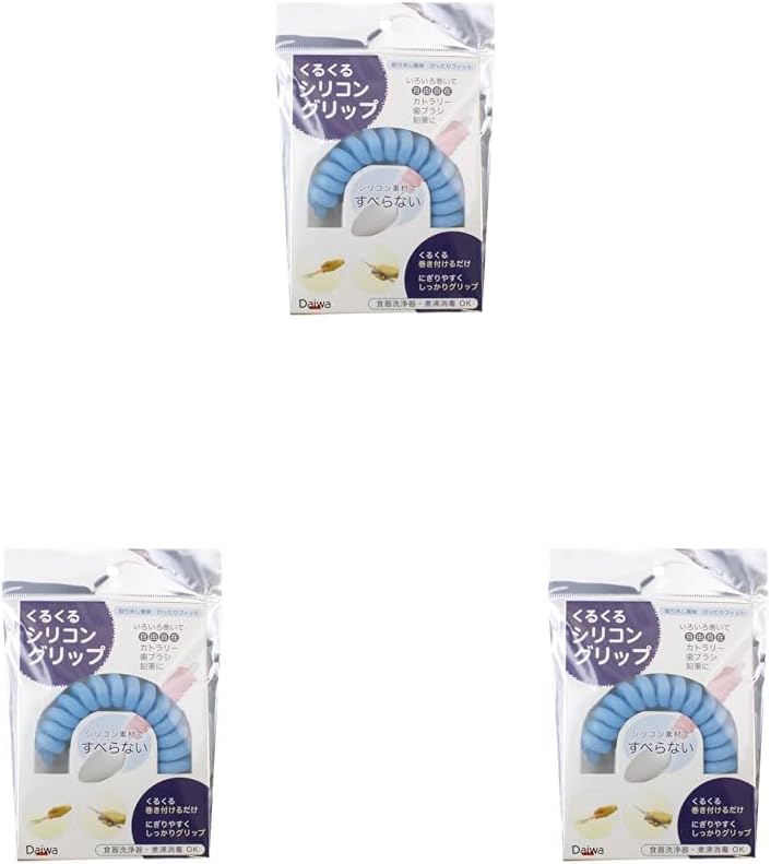 Amazon.co.jp: 台和 プチエイド くるくるシリコングリップ (ブルー) HS-N23 便利グッズ (× 3) : ホーム＆キッチン