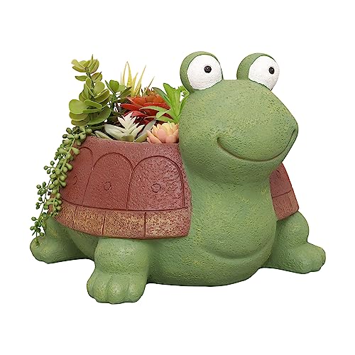 Amazon.com: Cute Resin Turtle Planter - Perfect for Garden Decor ...
