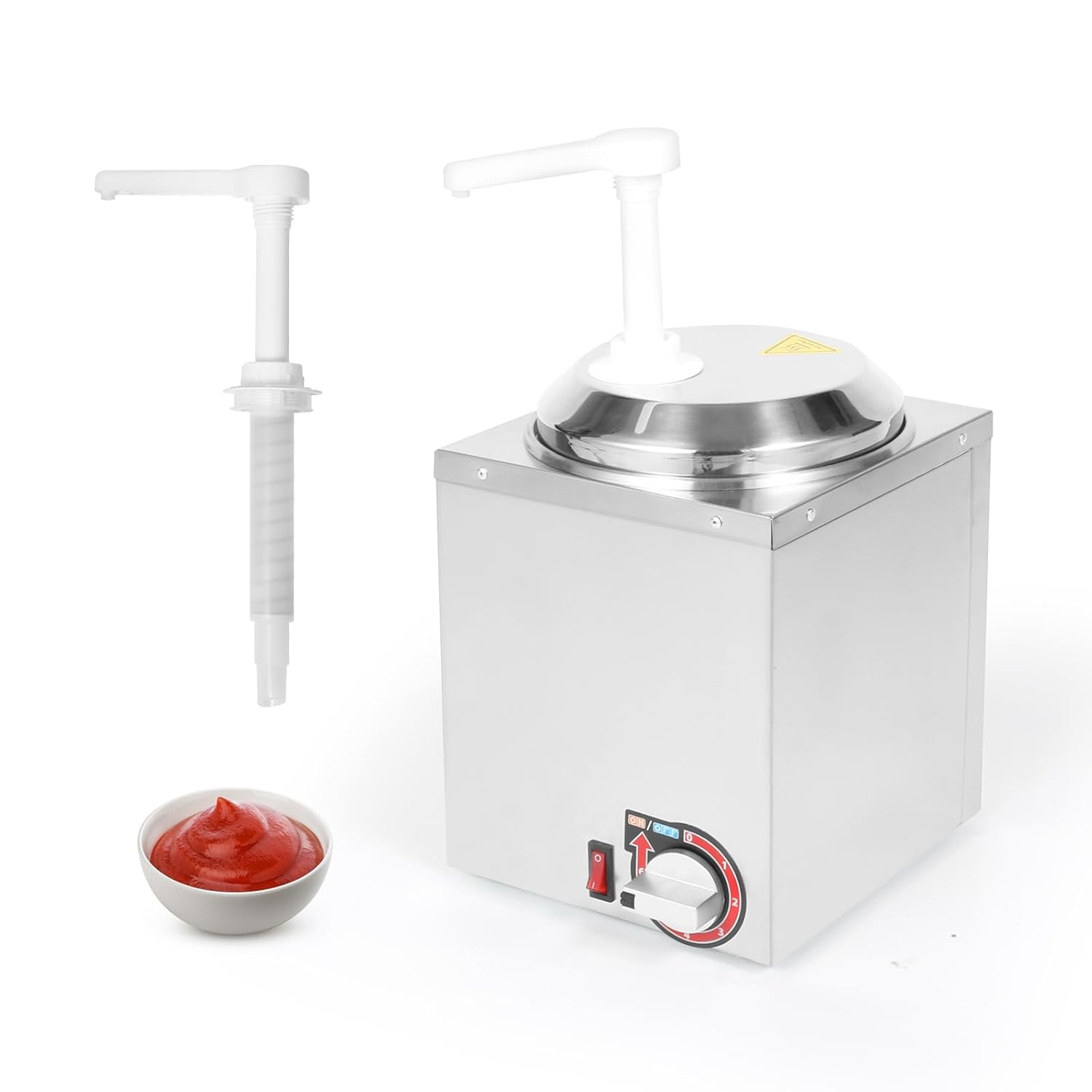 Amazon.com: Restlrious Hot Fudge Dispenser with Plastic Pump, 2.6 QT ...