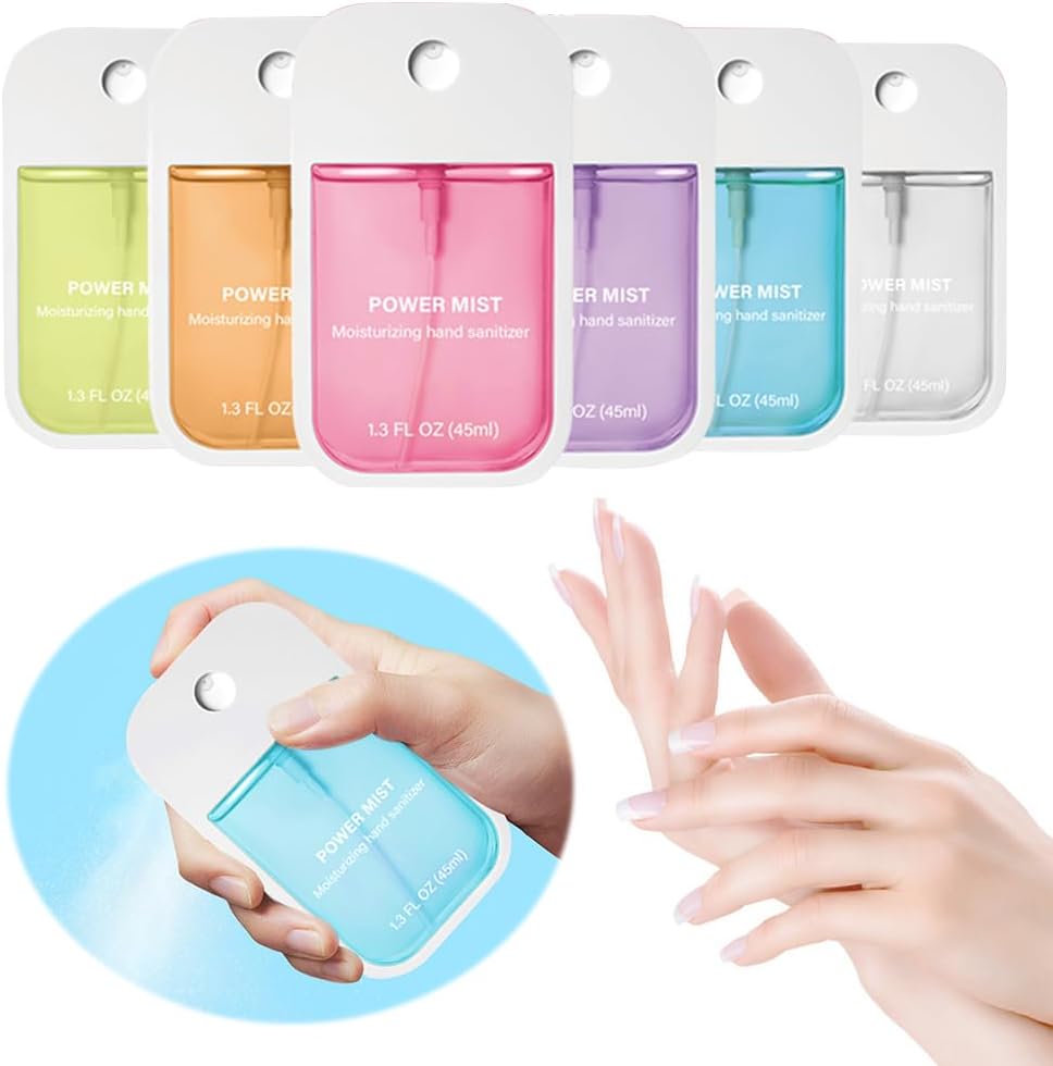 6 Pcs Mist Hydrating Hand Sanitizer Spray, 45ml Power Mist Hydrating ...