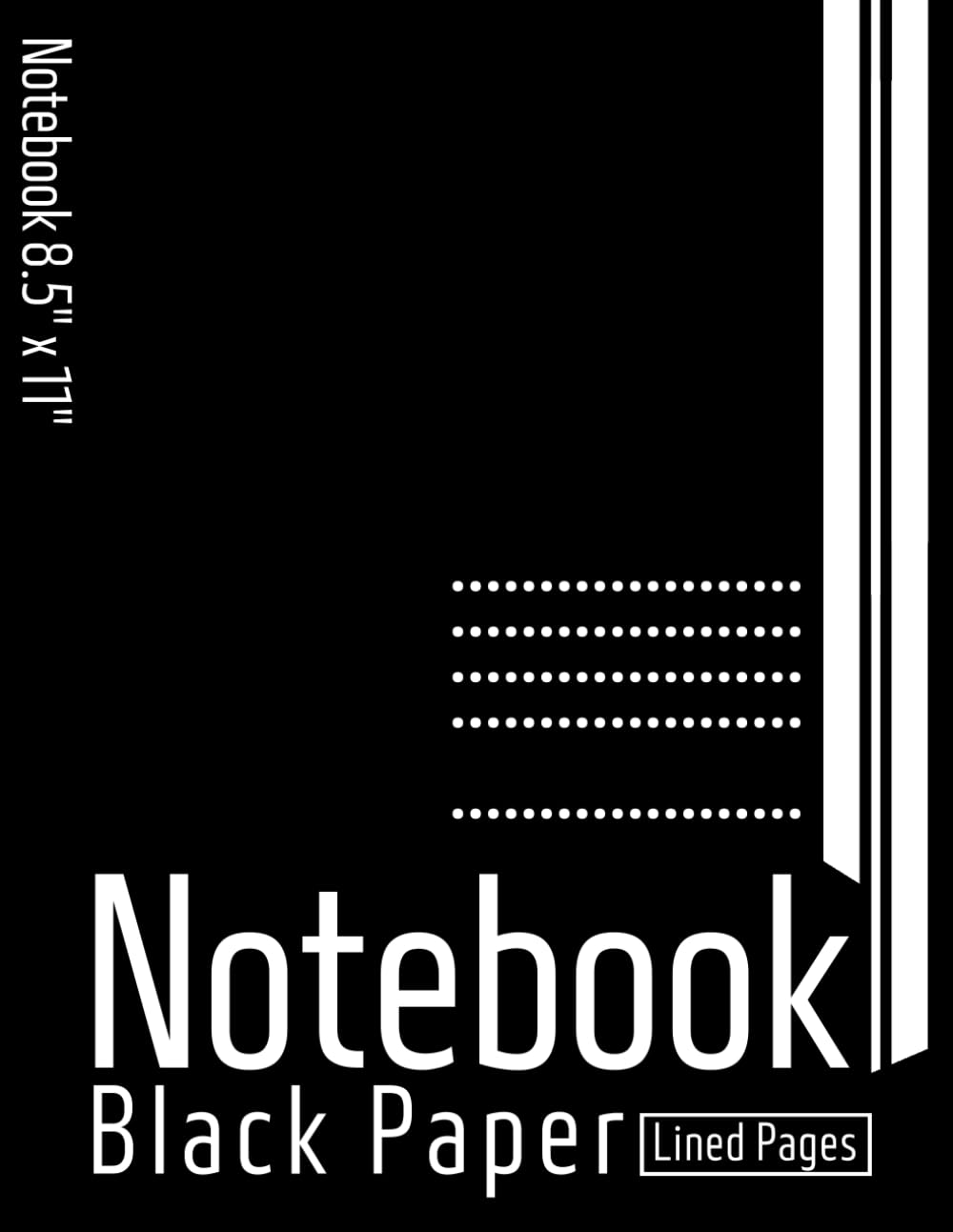 Black Pages Notebook For White Ink and Gel Pens: Black Paper Lined ...