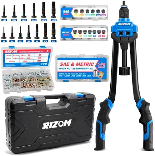 Amazon.com: Rizom Rivet Nut Tool, 16” Rivnut Tool Kit with 13 Metric ...