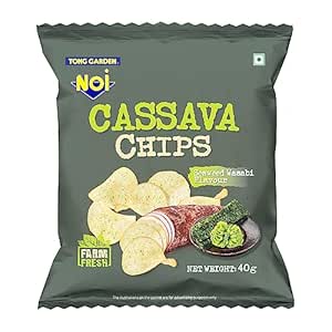Tong Garden Seaweed Wasabi Flavour Cassava Chips 40g (Pack of 10 ...