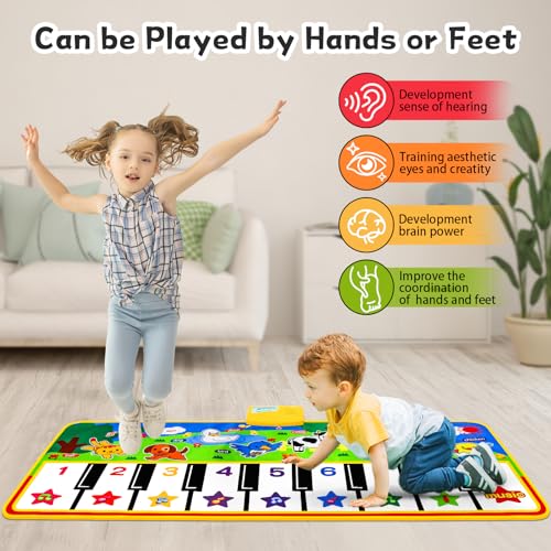Snapklik.com : Piano Mat - 53 X 23 Musical Mat 8 Animals Sounds Dance ...