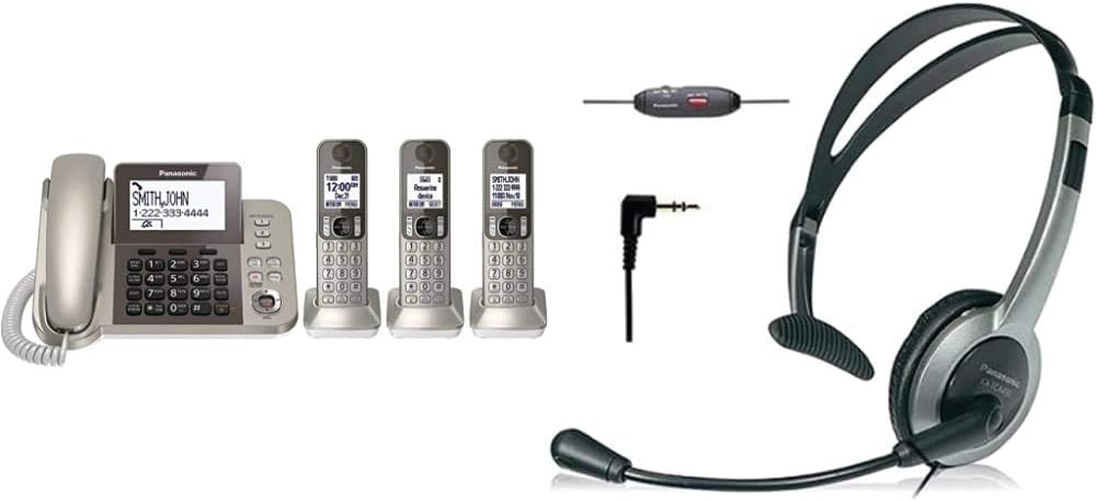Amazon.com : PANASONIC Corded/Cordless Phone System – 3 Handsets ...