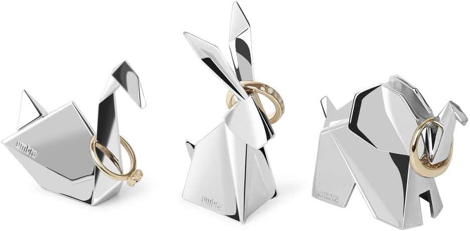 Amazon.com: Umbra Origami Ring Holder (3-Pack), Rabbit, Swan and ...