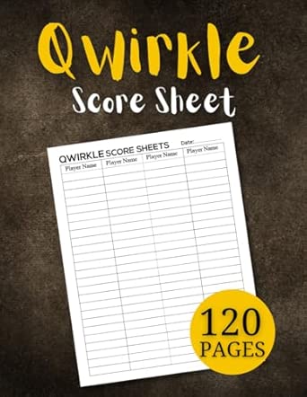Qwirkle Score Sheet: Keep Track of Your Qwirkle Wins with this Handy ...