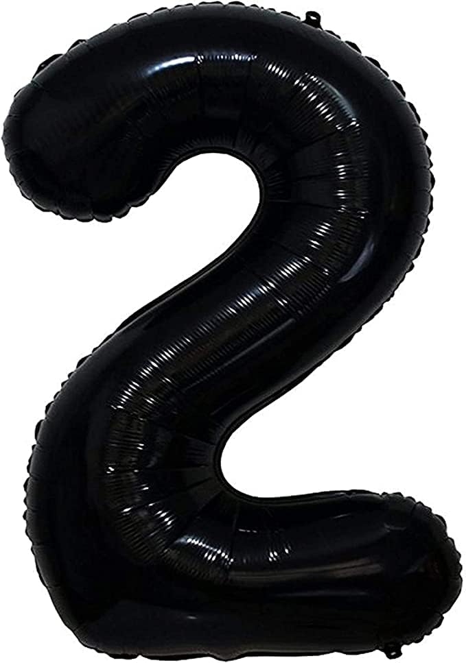 Party Port Large Black Number Foil Balloon 40" Inch Balloon (Pack of 1 ...
