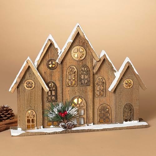 Amazon.com: One Holiday Way 15.5-Inch Rustic Wooden Light Up Christmas ...