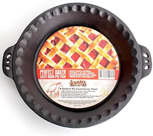 Amazon.com: KUHA 9” Cast Iron Pie Pan – Pre-Seasoned Round Baking Dish ...