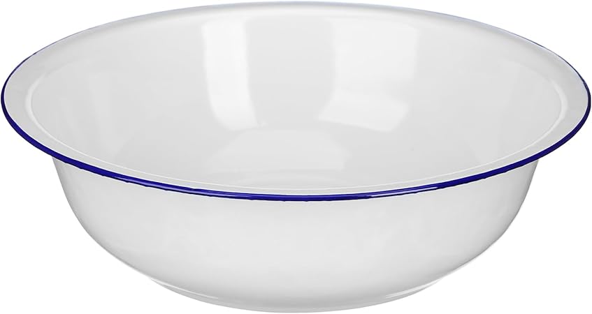 Amazon.com: SEWACC Enamel Basin Enamelware Mixing Bowl for Vegetable ...