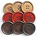 Amazon.com: Chenkou Craft 30pcs Big Size 40mm 1 1/2" Round Wood Buttons ...