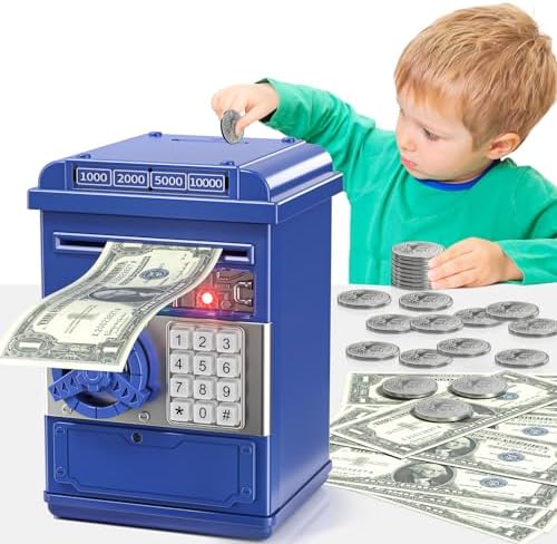 Thedttoy Electronic Piggy Bank Money Safe Password Money Box for Kids ...
