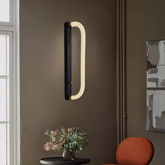 CITRA 600 MM LED Gold Black Long Tube Acrylic Wall Light - Warm White ...