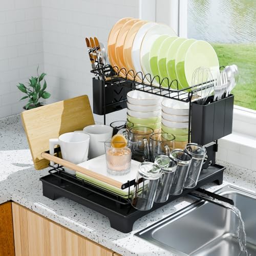 Amazon.com - ParKoo Large Dish Drying Rack, Dish Racks for Kitchen ...