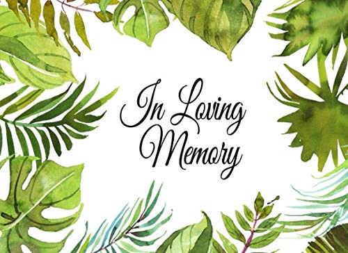 In Loving Memory: Guest Book for Funeral and Memorial Services in ...