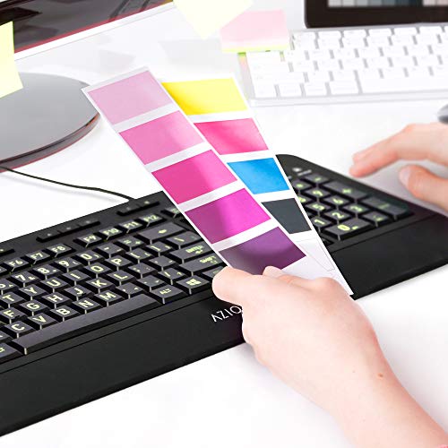 Azio Vision Backlit Computer Keyboard - Wired USB Keyboard with LARGE ...