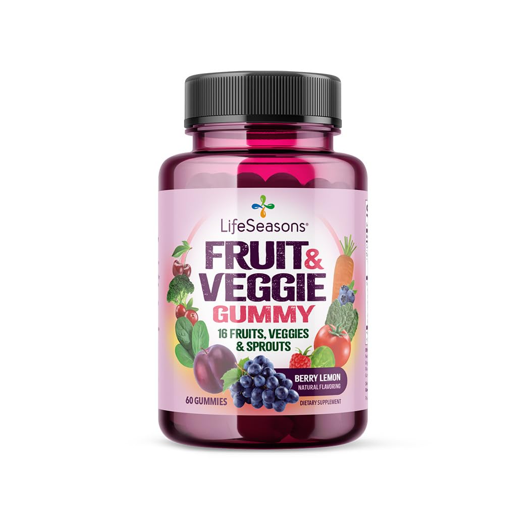 Amazon.com: LifeSeasons Fruit & Veggie Gummy Supplement - 16 Fruits ...