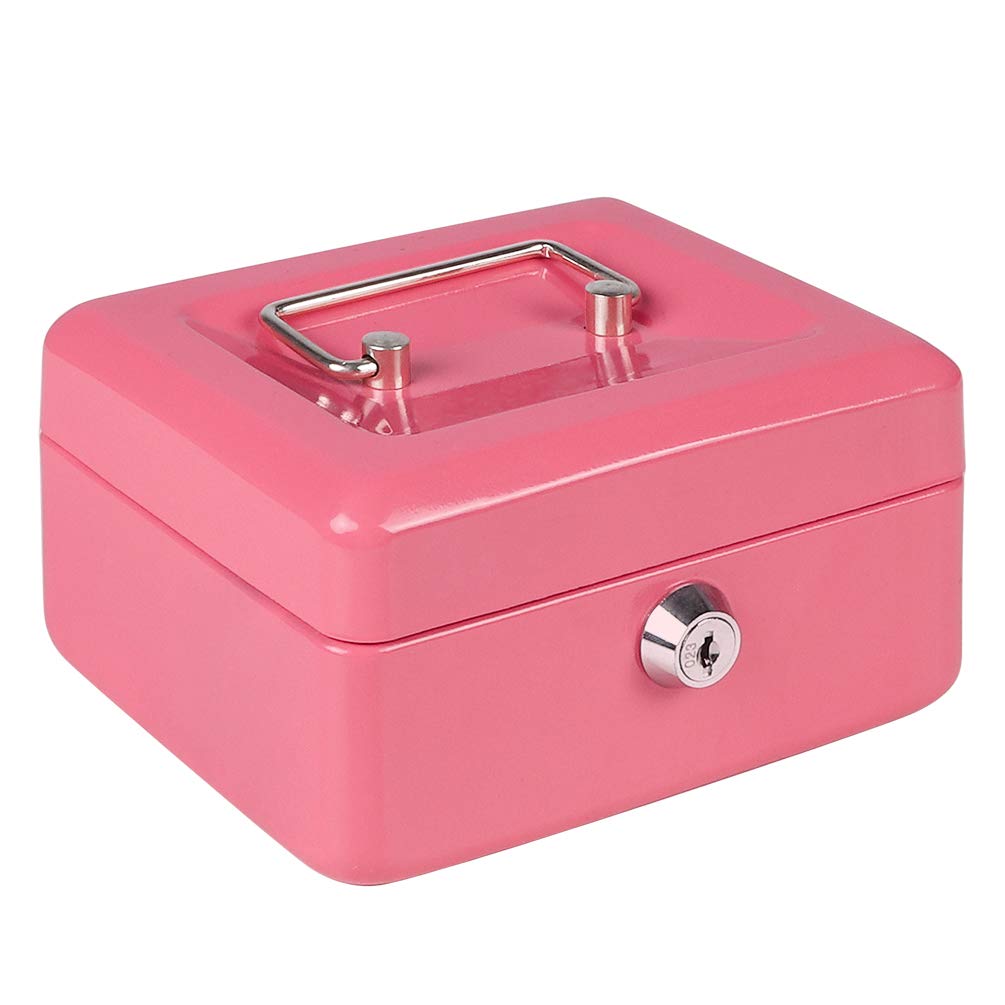 Amazon.com : Cash Box with Money Tray, Parrency Small Money Box with ...