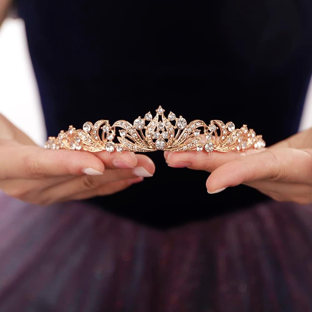 Amazon.com : CIEHER AB Rhinestones Tiara Crowns for Women Girls ...