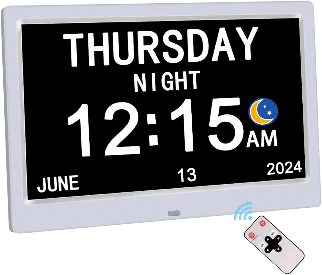 Amazon.com: TROCOTN Dementia Clock Large Digital Clock for Seniors ...