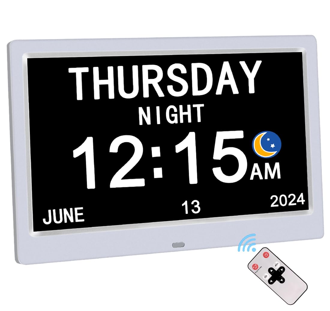 Amazon.com: AINFTIME Digital Clock with Date and Day of Week for ...
