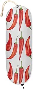 Amazon.com: Chili Pepper Pattern Plastic Bag Holder Grocery Bag Holder ...