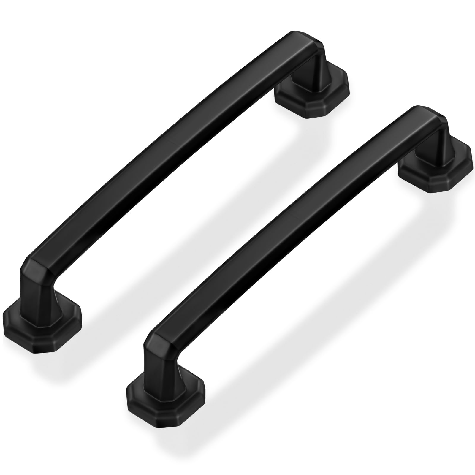 Snapklik.com : Estmoon 10 Pack Cabinet Handles Black, 5 Inch