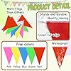 Amazon.com: 300 ft 216 pcs Pennant Banners Flags, Multicolor Pennant ...