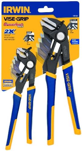 Irwin Tools 1802533 Two Piece GrooveLock 8-Inch V-Jaw and 10-Inch ...