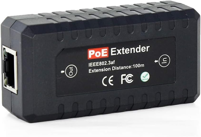 Amazon.com: PoE Extender Ethernet Repeater 1 Port 10/100, IEEE802.3af ...